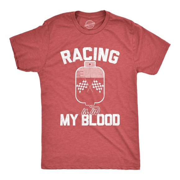 Crazy Dog T-Shirts | Shirts | Mens Racing Is In My Blood T Shirt Funny ...